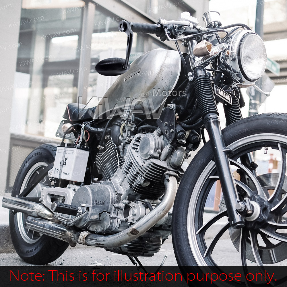 bar end mirrors: Ultra black bar end mirrors for 1, 1-1/4 Inch hollow ...