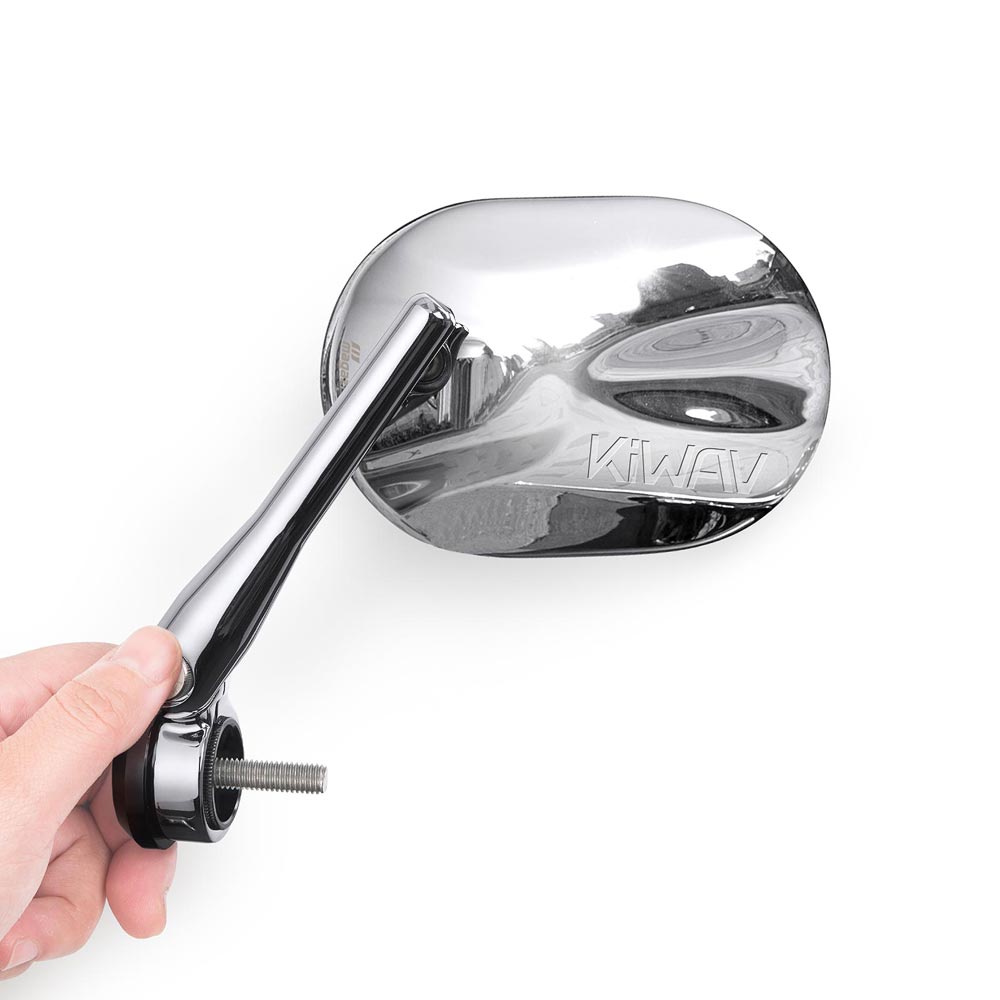 bar-end mirrors: Stark chrome bar end mirrors for M8 threaded handlebars