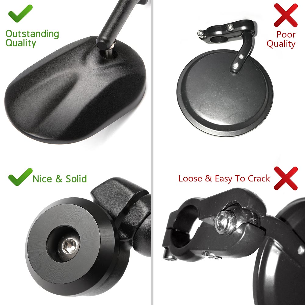 All Products: Stark black bar end mirrors compatible with Specific ...