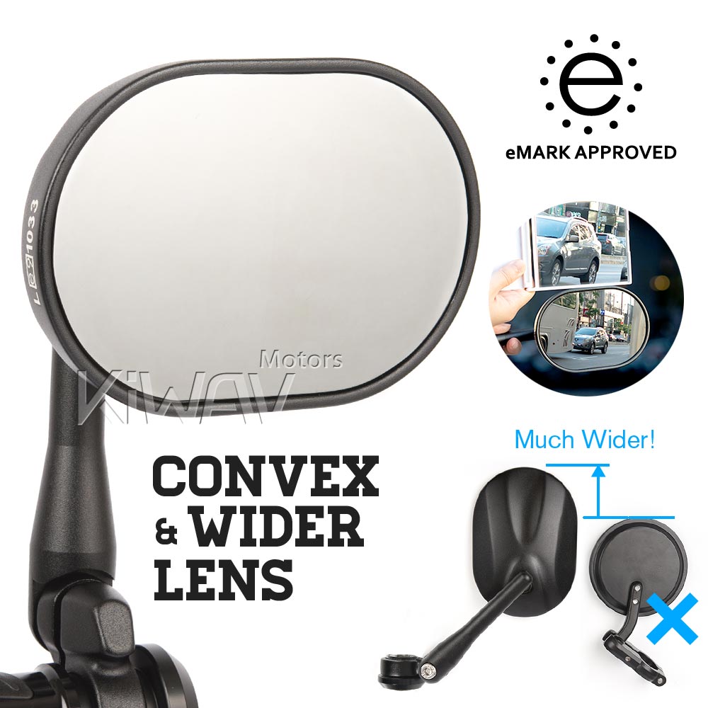 All Products: Stark black bar end mirrors compatible with Specific ...