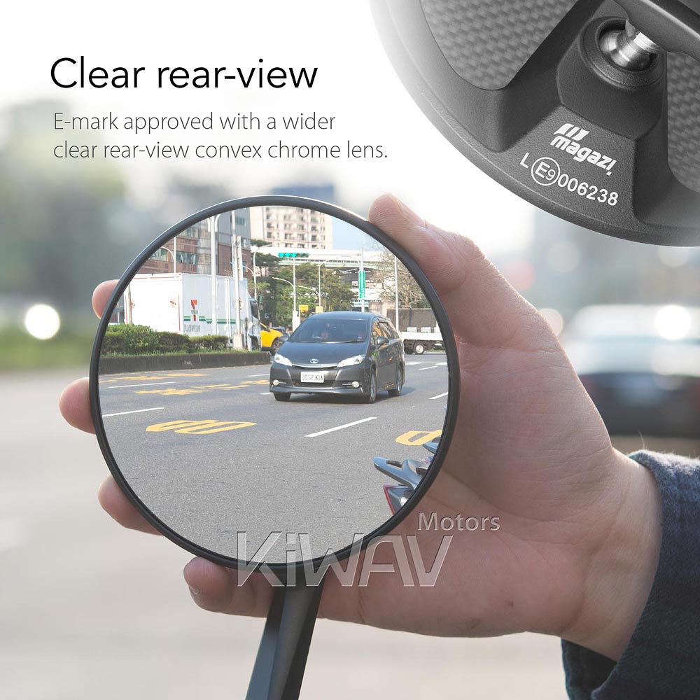 bar-end mirrors: Mamba round glossy carbon bar end mirrors for 1, 1-1/4 ...