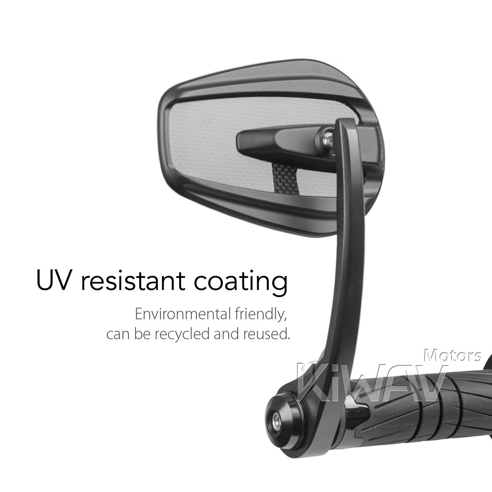 bar-end mirrors: Mamba glossy carbon bar end mirrors compatible with ...