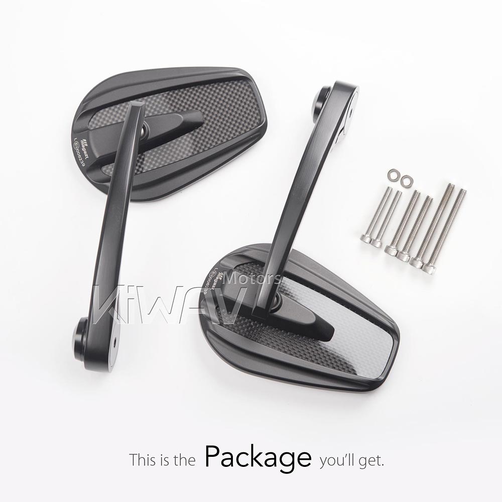 bar end mirrors: Mamba glossy carbon bar end mirrors compatible with ...
