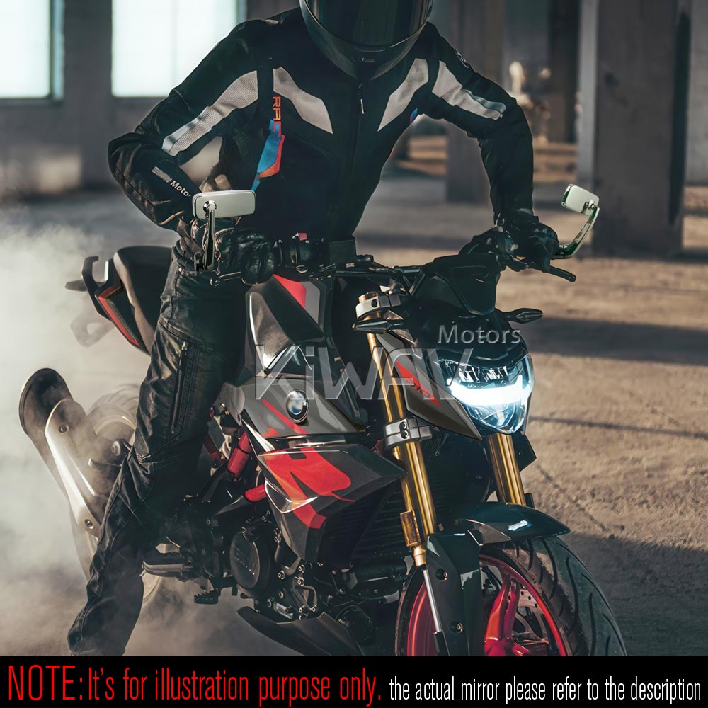 バーエンドミラー: Classic chrome heavy weight bar end mirrors compatible with ...