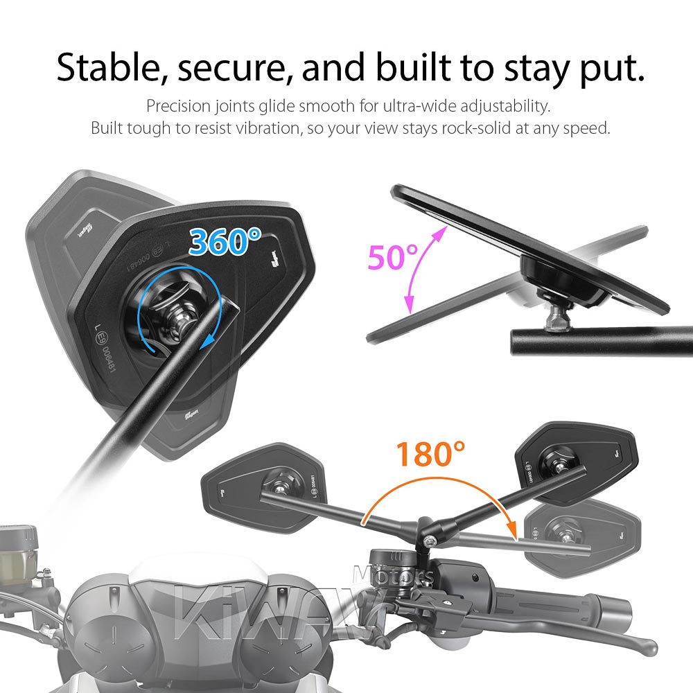 All Products: Blok black motorcycle mirror 10mm a piece compatible with ...