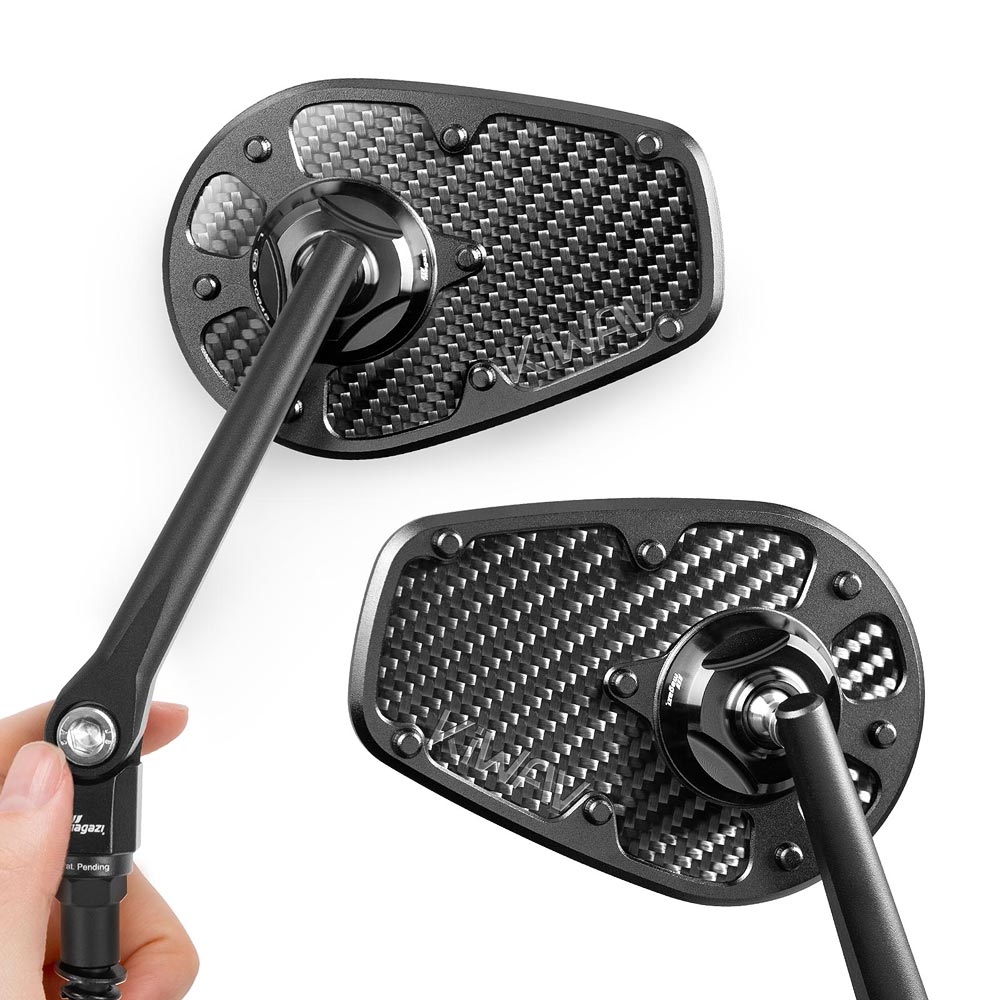 mirrors: MambaX glossy carbon fiber motorcycle mirrors a pair ...