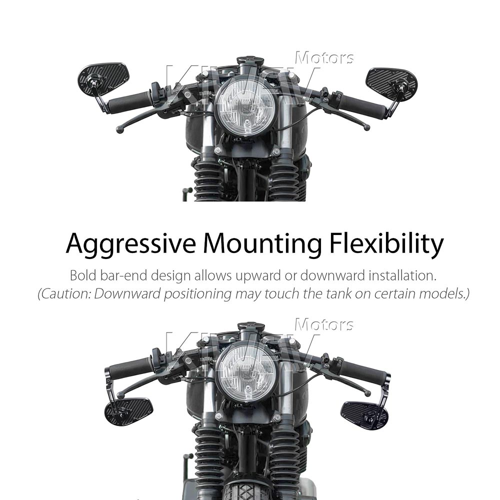 All Products: MambaX glossy carbon bar end mirrors a pair for M8 ...