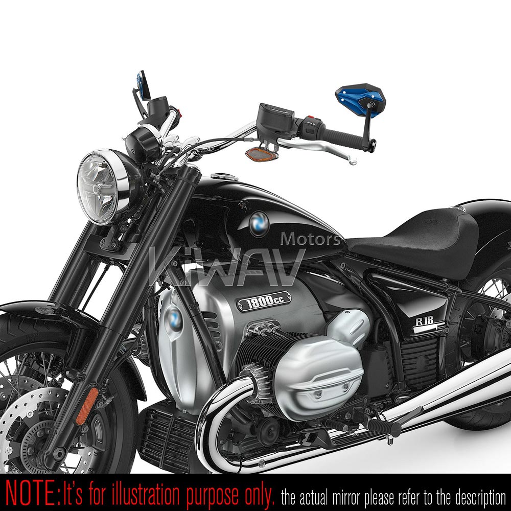 bar-end mirrors: ViperII all blue heavy weight bar end mirrors ...