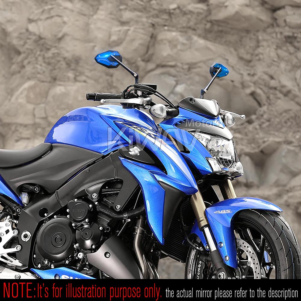 All Products: ViperII all blue mirrors for M10 metric bike & Harley Davidson