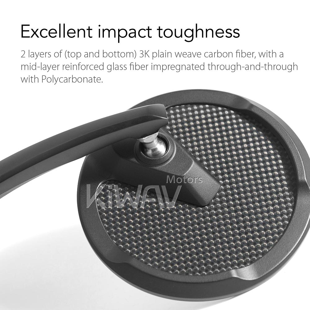 bar-end mirrors: Mamba round glossy carbon bar end mirrors compatible ...