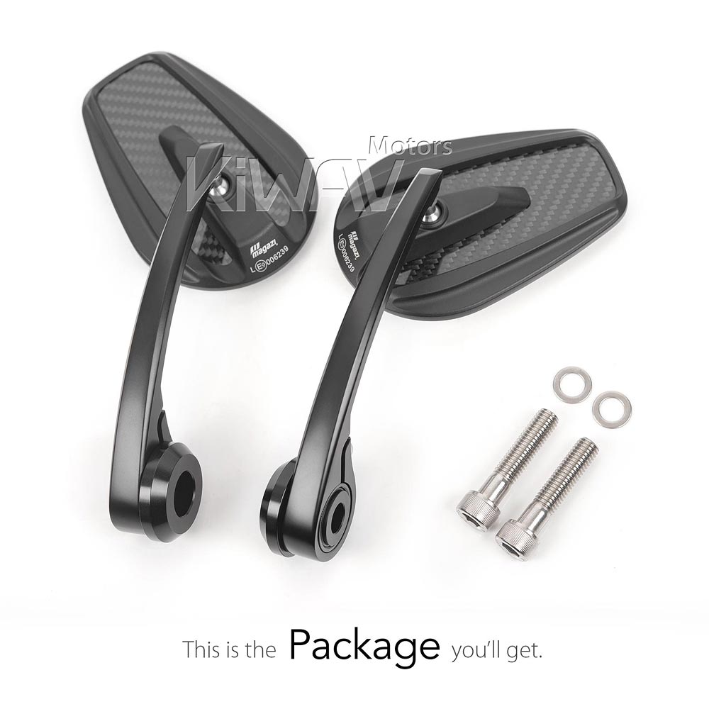 All Products: Mamba glossy carbon bar end mirrors compatible with BMW ...