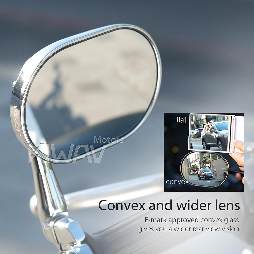 All Products: Stark chrome heavy weight bar end mirrors for M8 threaded ...