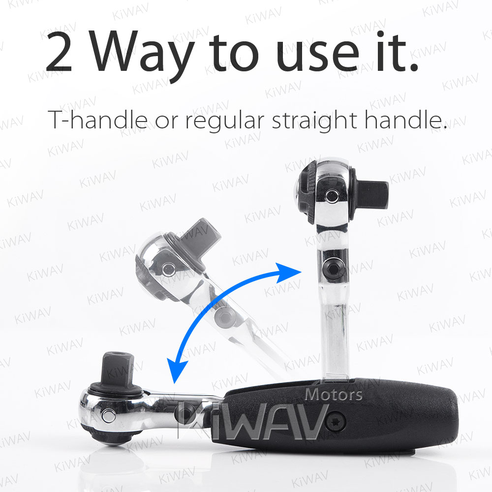 Tools & Accessories: 2 way 3/8 ratchet T/straight handle