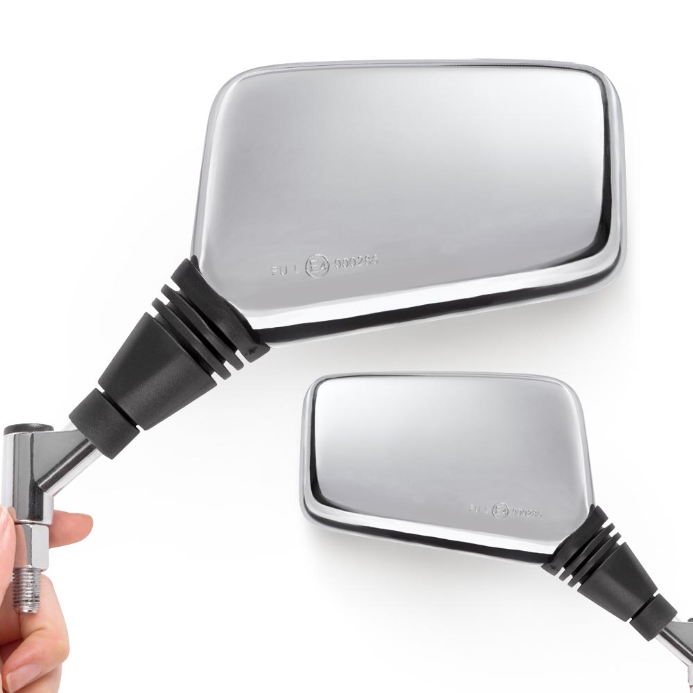 Mirrors: Brick chrome 10mm mirrors a pair for motorcycle