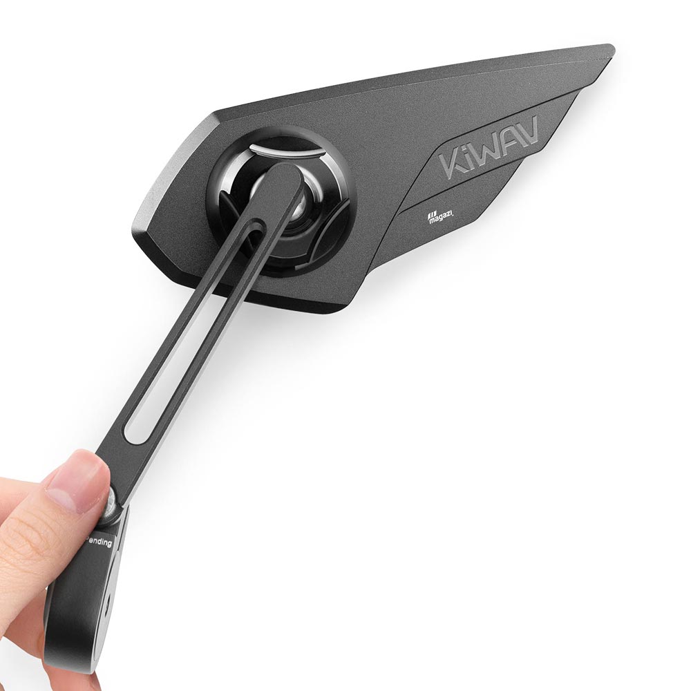 bar end mirrors: Wisp black bar end mirrors